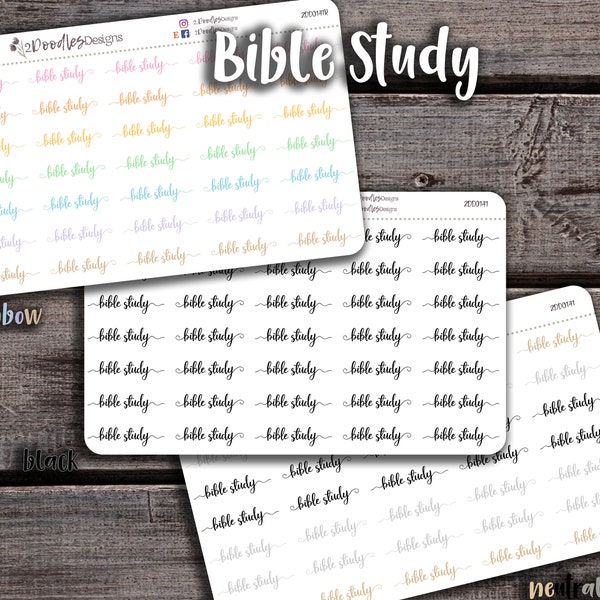 Bible Study Script Stickers - Etsy