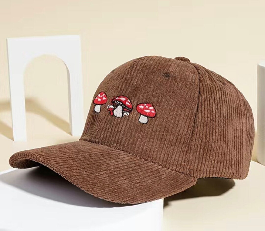 Mushroom Corduroy Baseball Cap Hat. Mushroom Hat One Size Fits All - Etsy
