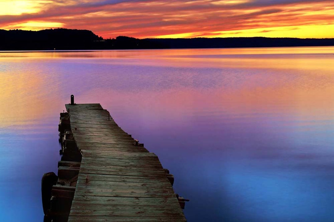 Sunset Photo, Lake Superior, Michigan, Landscape Photography, Nature ...