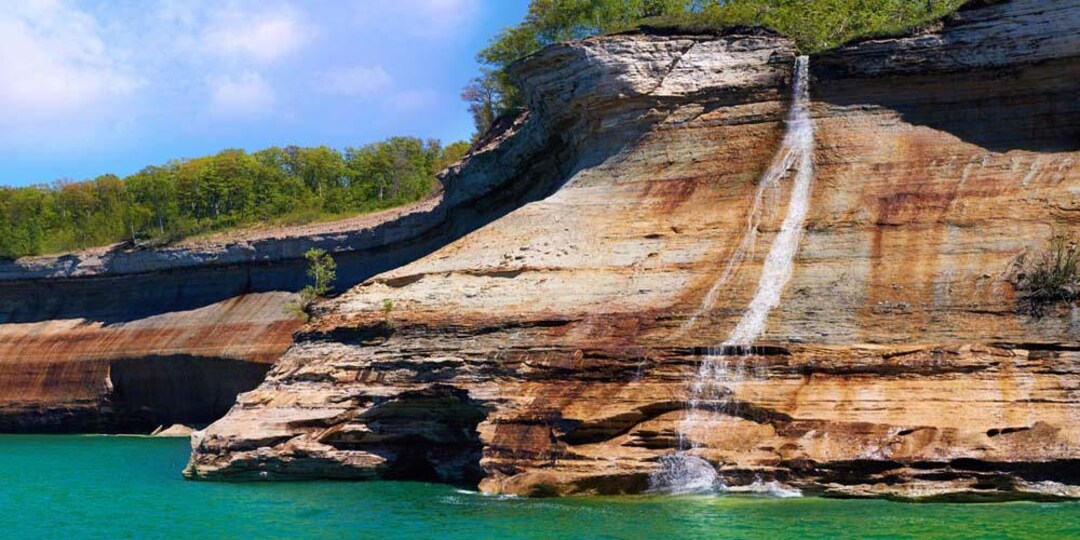 Waterfall Photo, Pictured Rocks Lakeshore, Landscape Photography ...