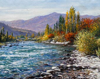 Fall River Painting - Etsy