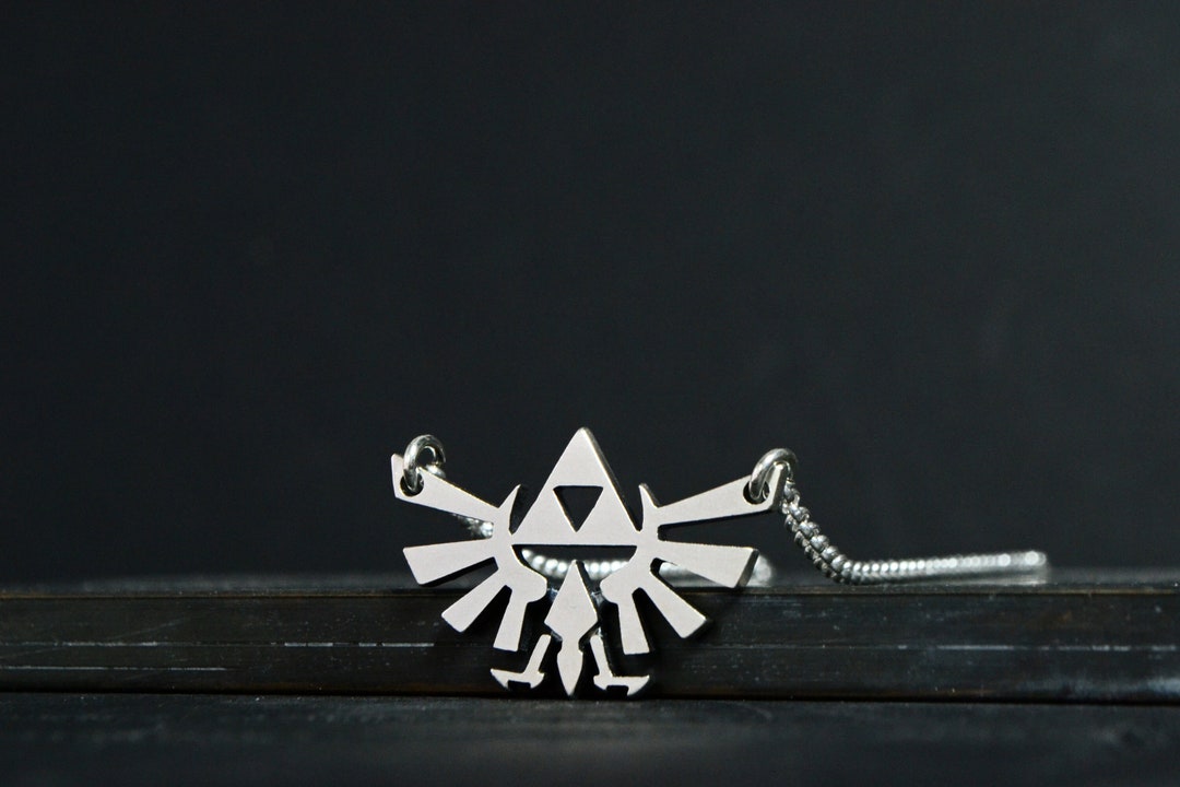 Triforce Zelda Necklace 925 Silver the Legend of Zelda Hyrule Crest ...