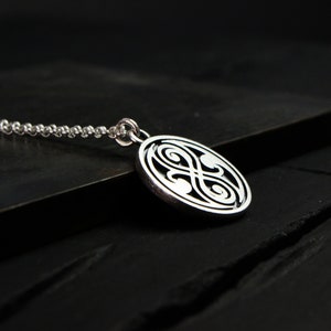 Dr Who Necklace 925 Silver Gallifrey Seal of Rassilon Jewelry Doctor ...