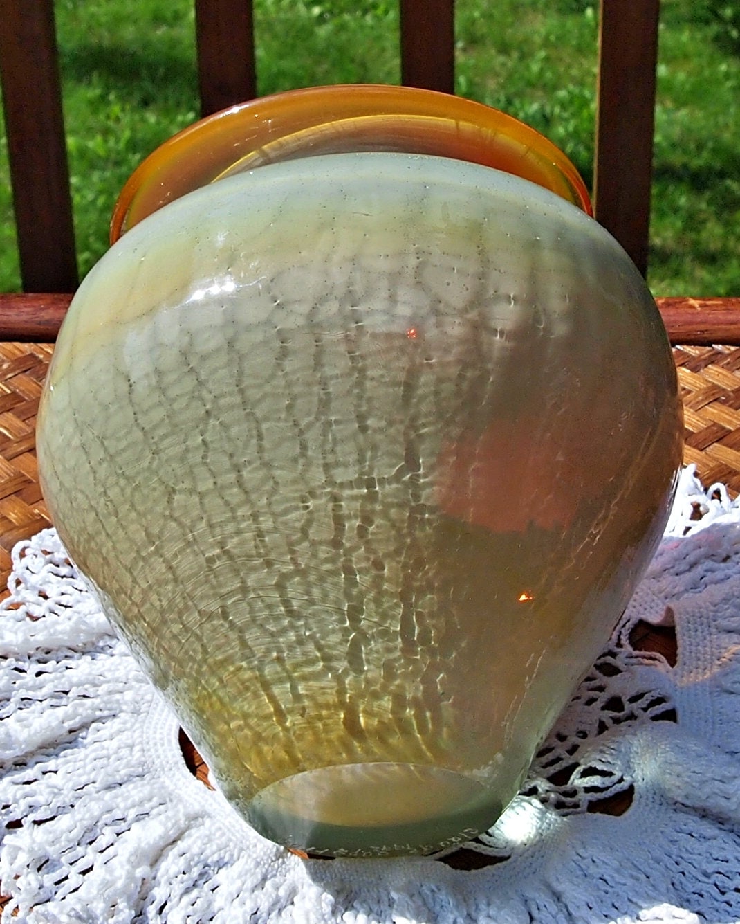Studio Art Glass Opalescent Vase Artist Signed by 'claude Duperron ...