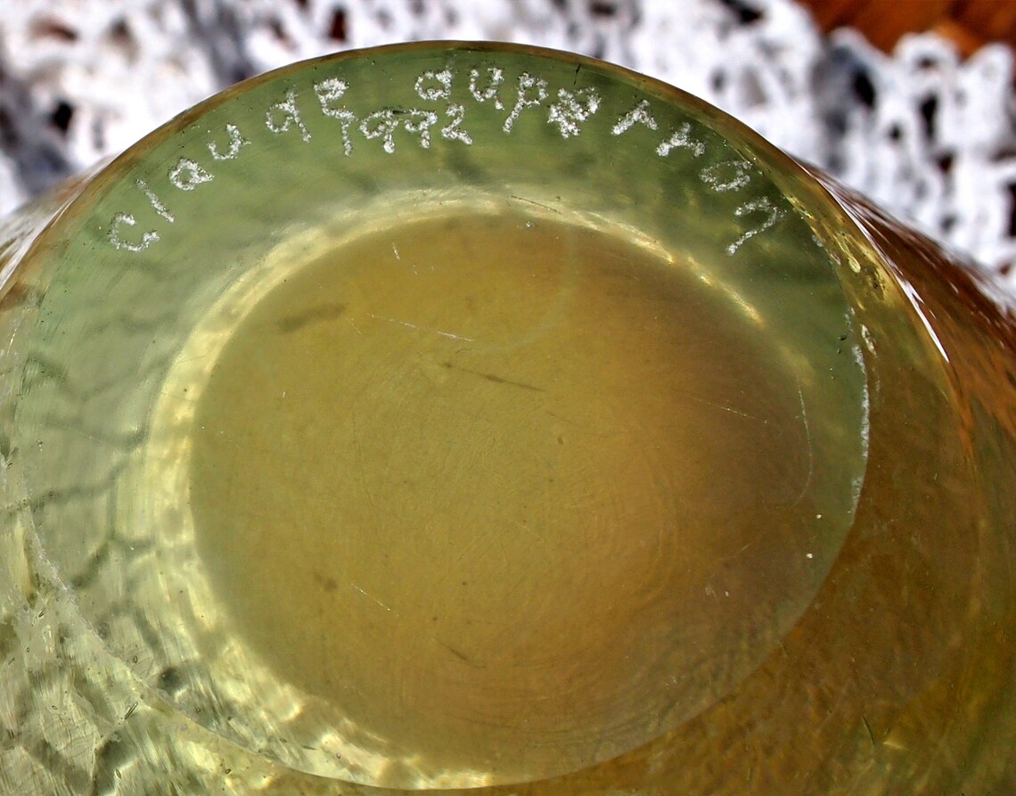 Studio Art Glass Opalescent Vase Artist Signed by 'claude Duperron ...