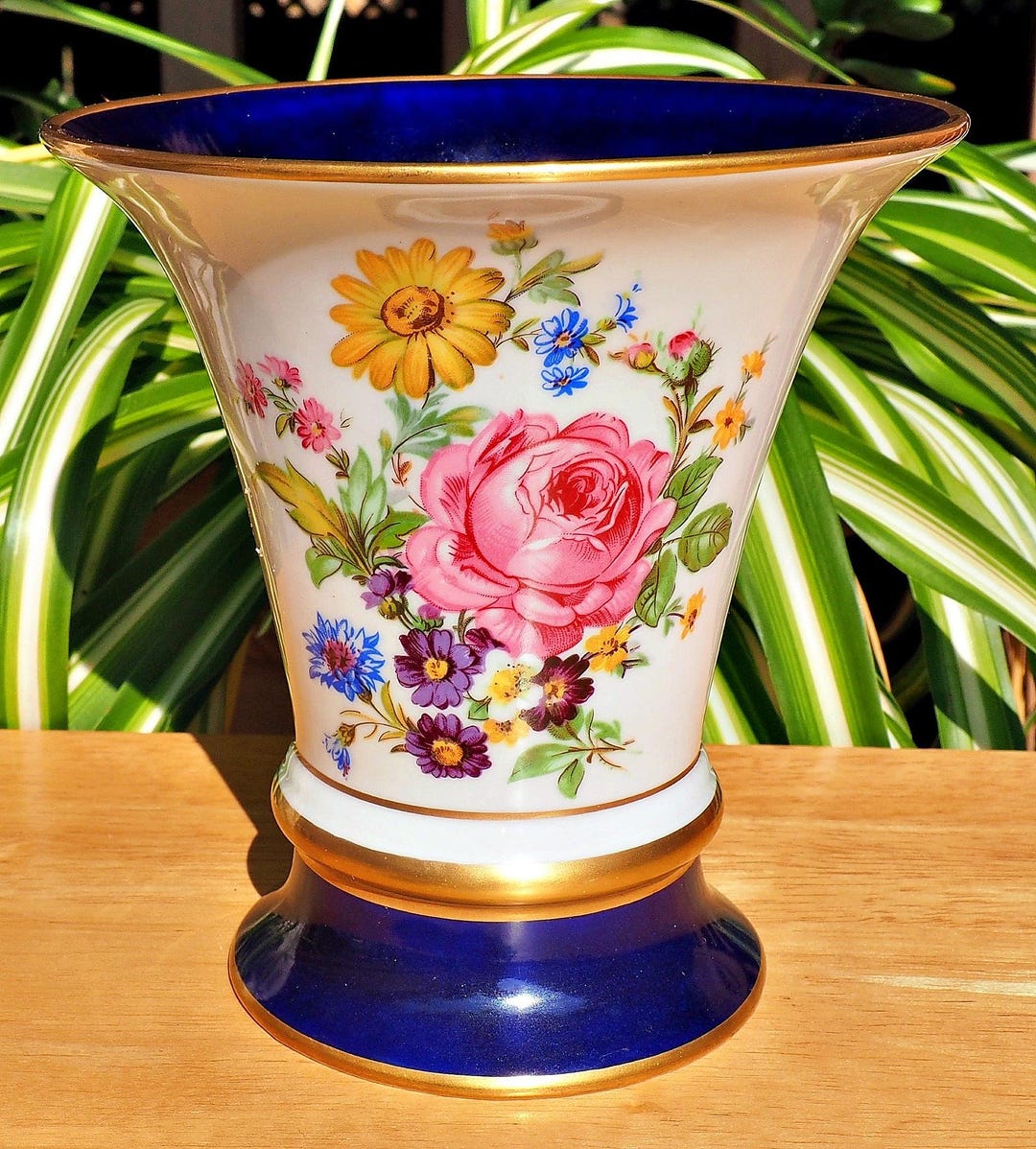 Royal Dux Hand Painted Vase Floral Decoration Mid Century - Etsy