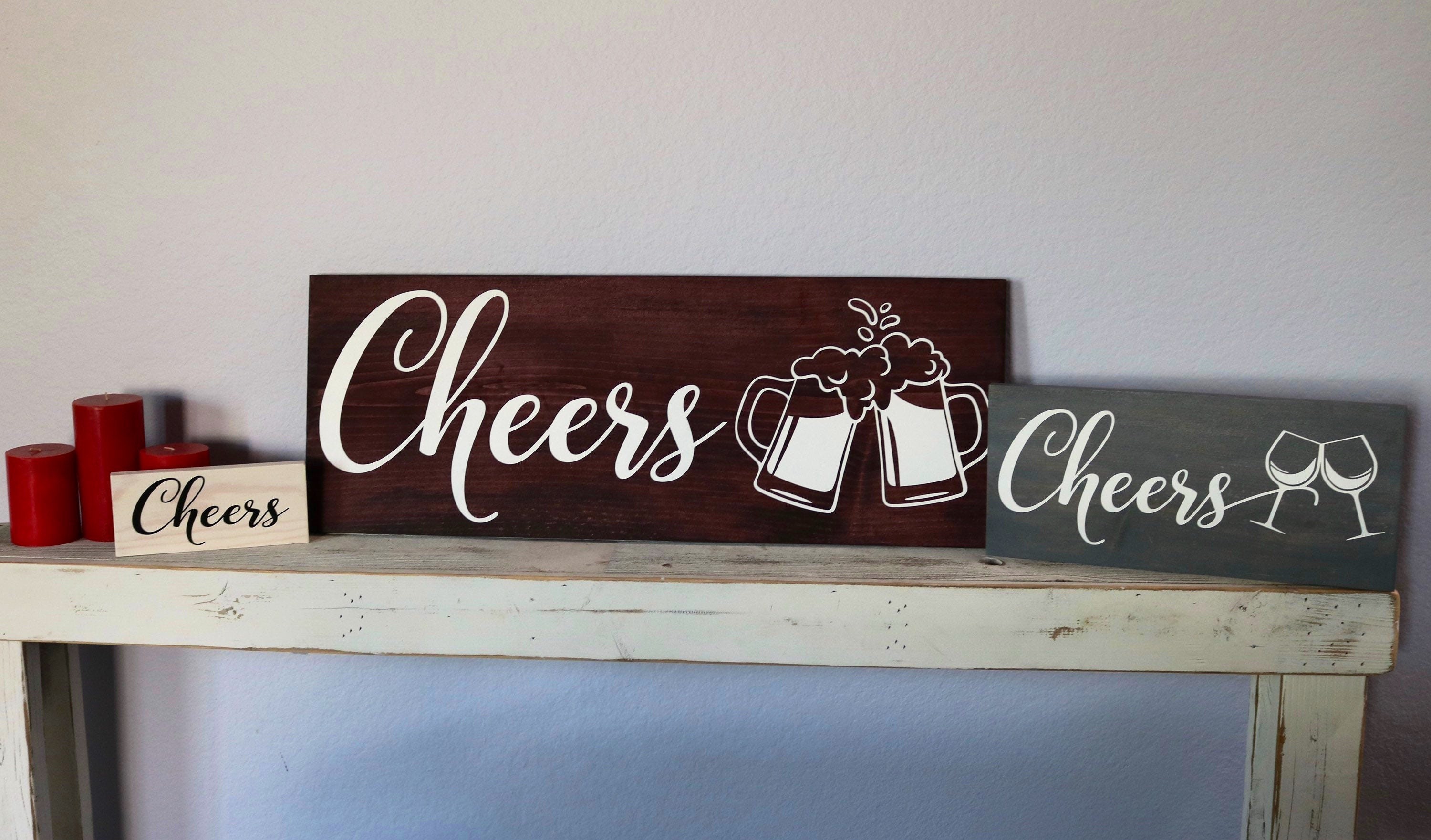 Cheers Sign Customizable décor wall décor home wall | Etsy