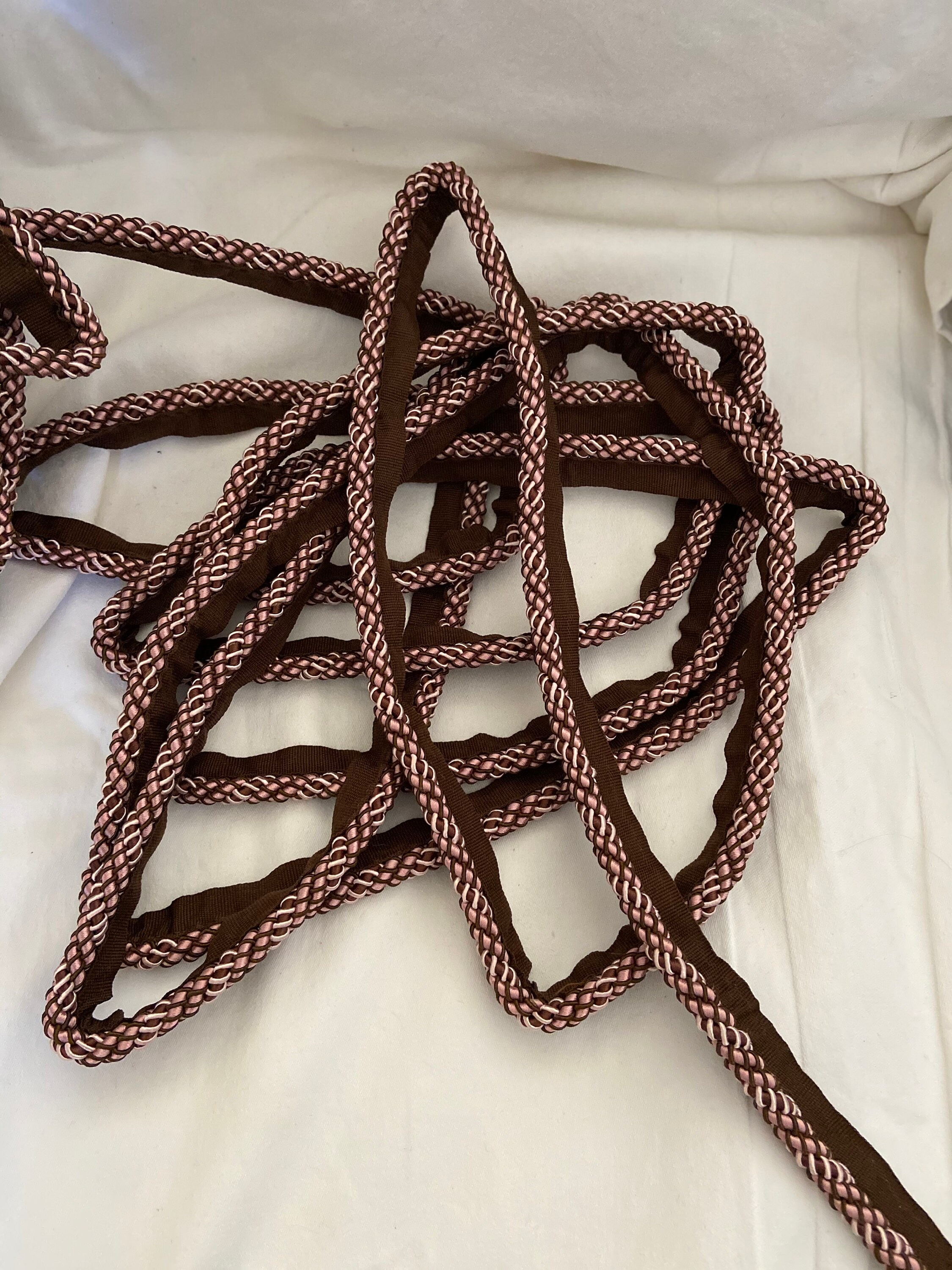 Cordón retorcido rosa y marrón 3/8 Recortar con el labio | Etsy