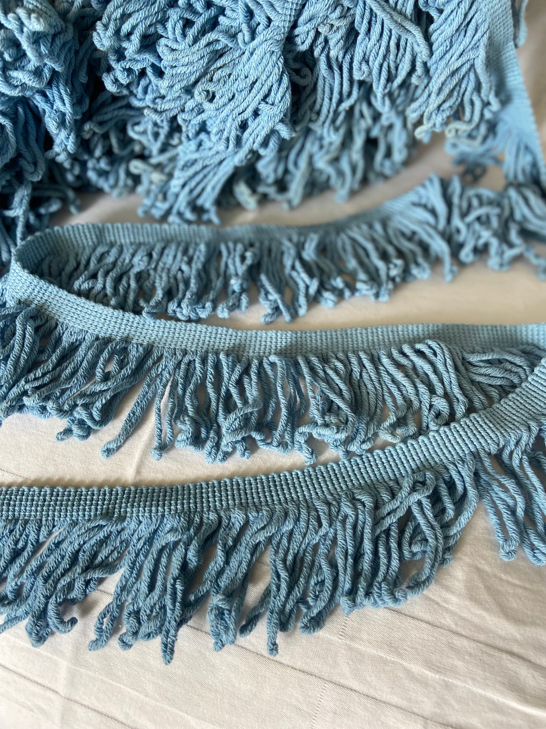 Light Blue Twisty Fringe Trim BY THE YARD - Etsy