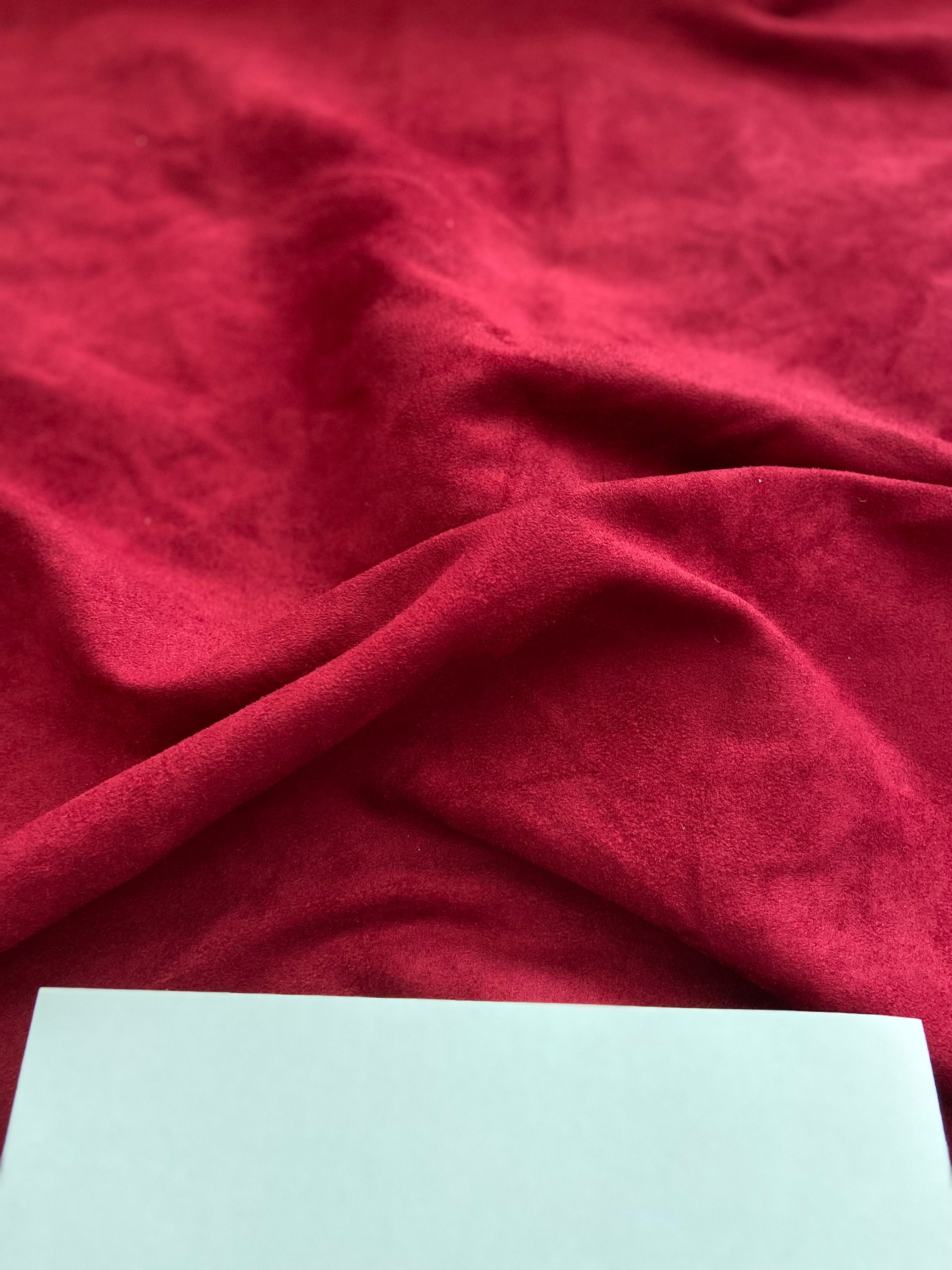 Red Suede Fabric