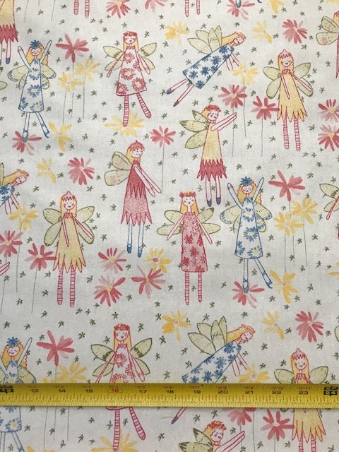 Fairy Print Bloomcraft Fabric BY THE YARD | Etsy