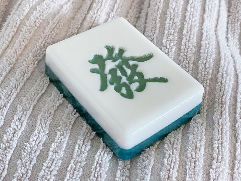 Mahjong Shaped Bar Soap - Green Dragon Tile "fa发" - Etsy Canada