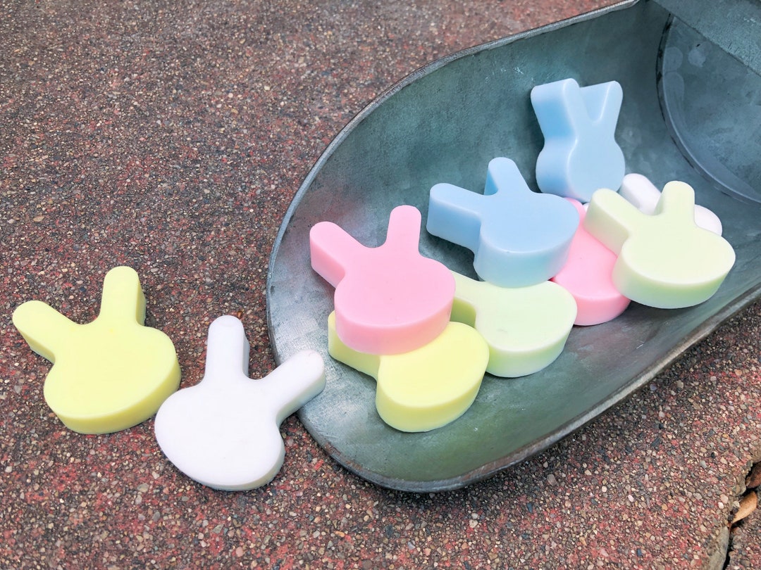 6 Bars of Mini Bunny Head Soaps, Set of 6 Rabbit Soaps, Easter Soaps ...