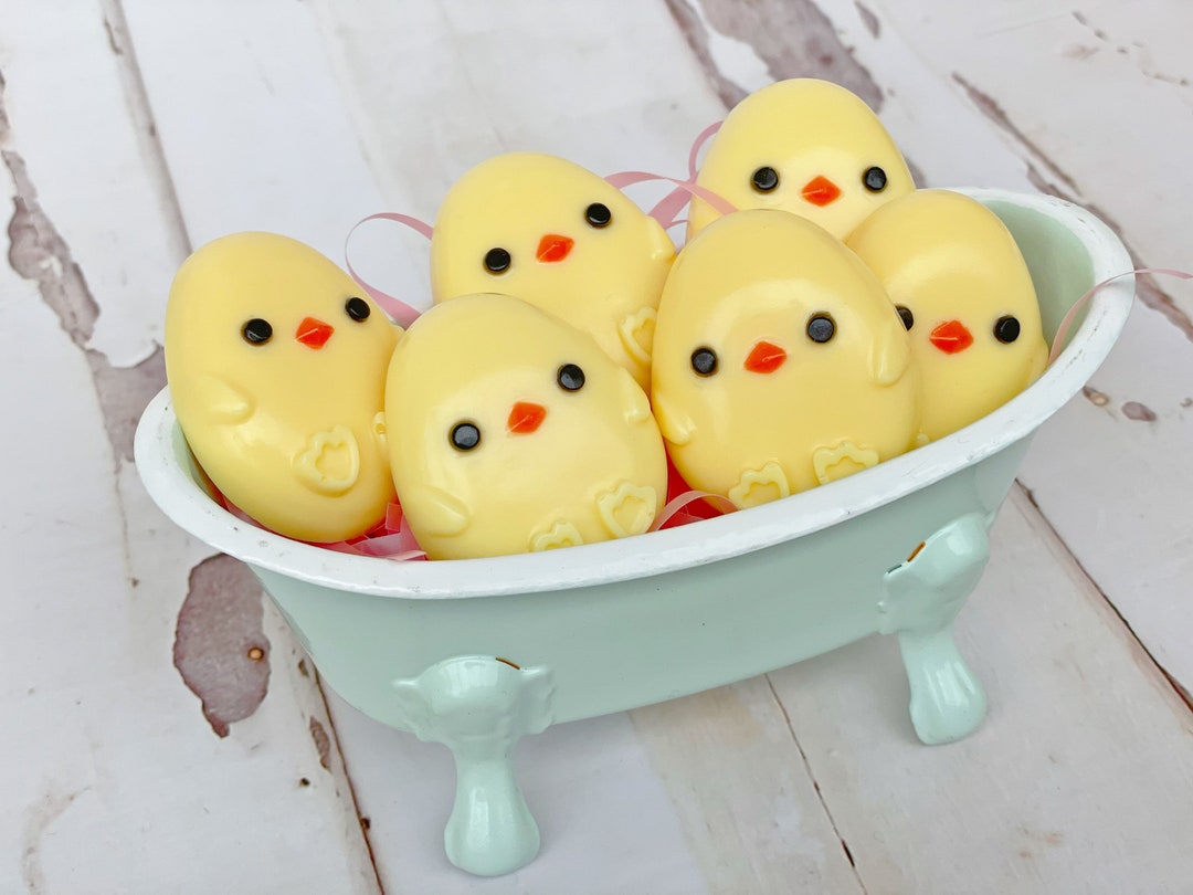Mini Easter Chick Soaps, Set of 6, Easter Egg Stuffer, Easter Gift, Chick Soap, Egg Soap, Easter ...