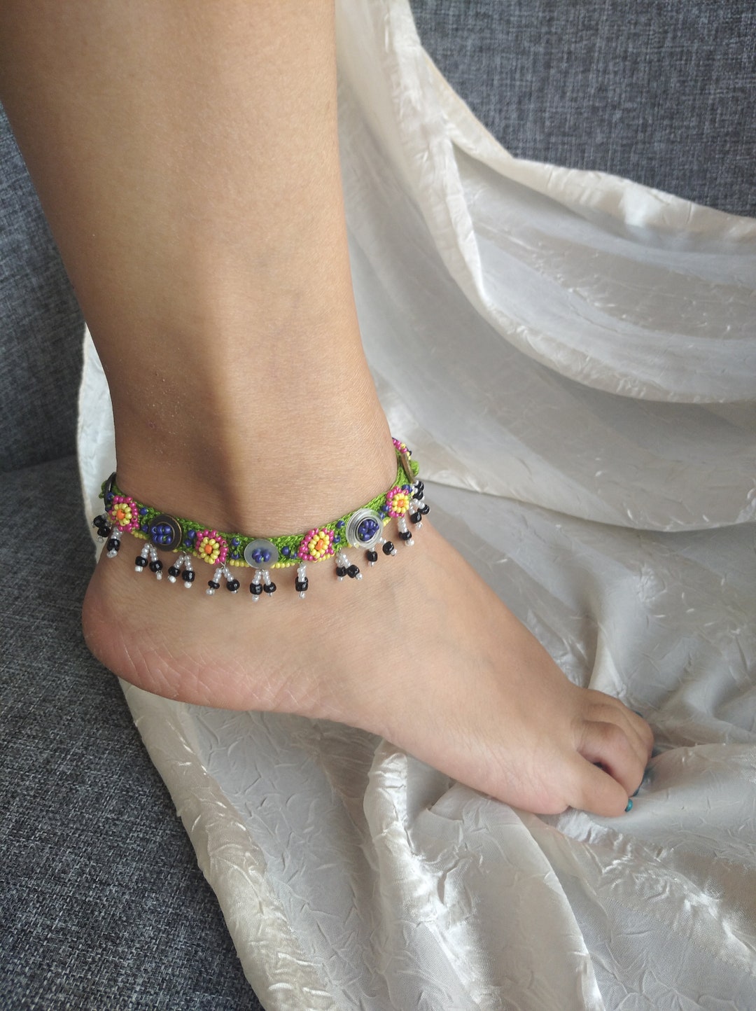 M Turkish Anklet for Women, Evil Eye Anklet, Girls Ankle Foot Chain ...