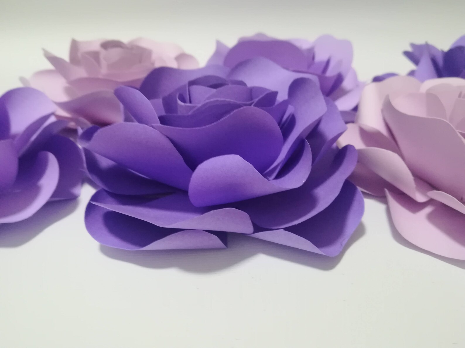 6pc Paper Flowers Paper Flower Wall Decor Purple Paper - Etsy