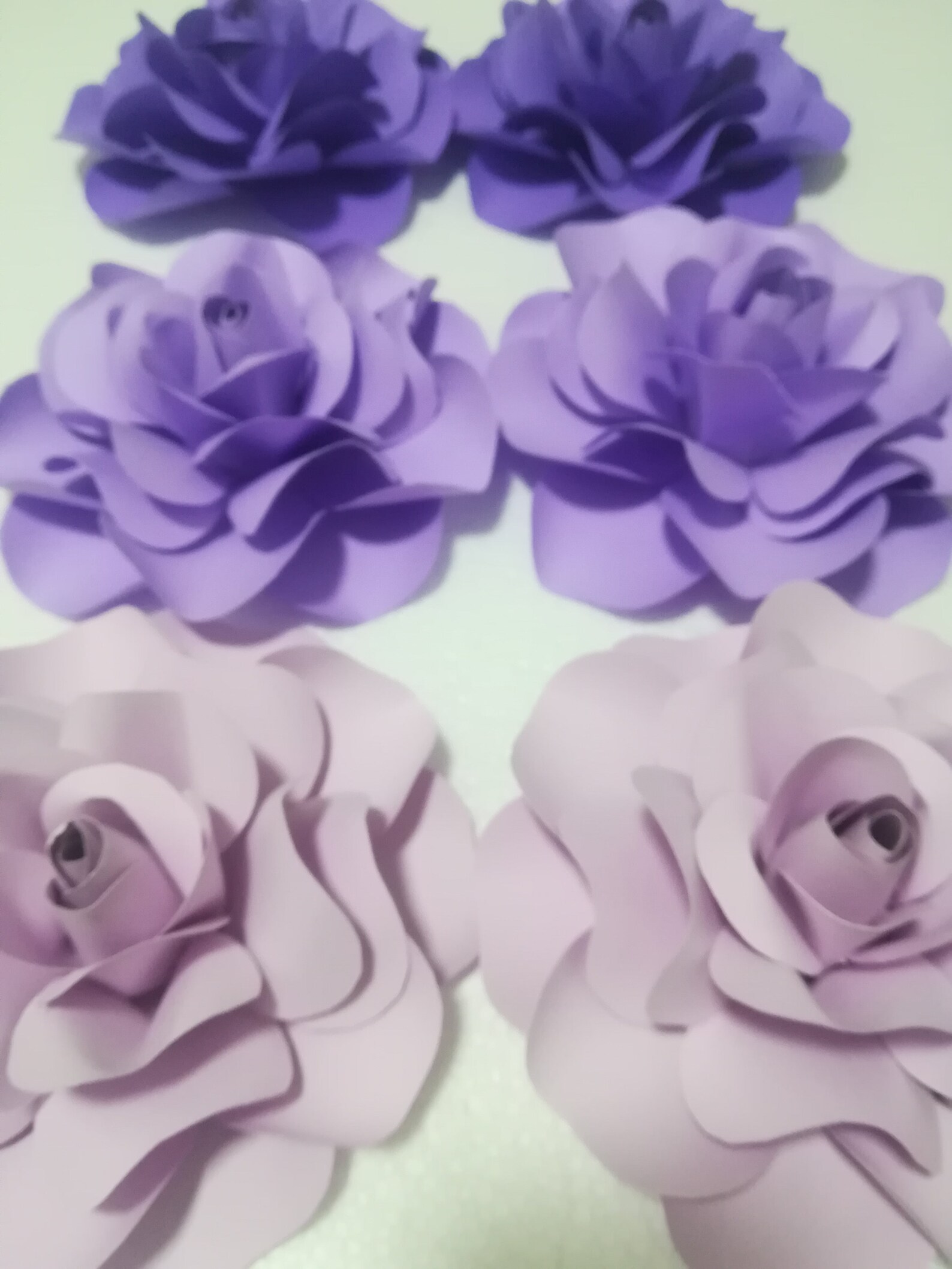 6pc Paper Flowers Paper Flower Wall Decor Purple Paper - Etsy