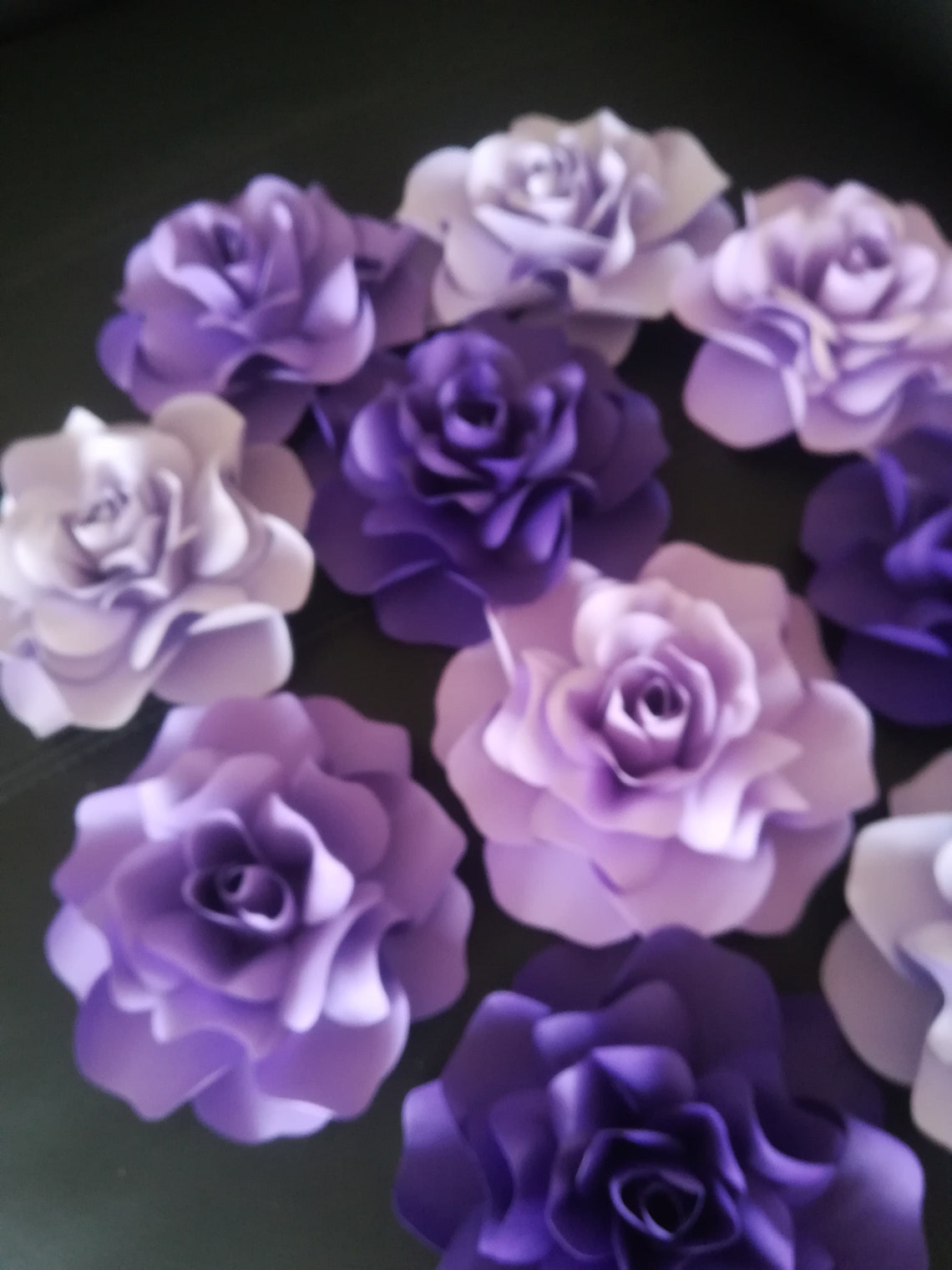 10pc Purple Paper Flower Backdroppaper Flowers Wall Decor - Etsy