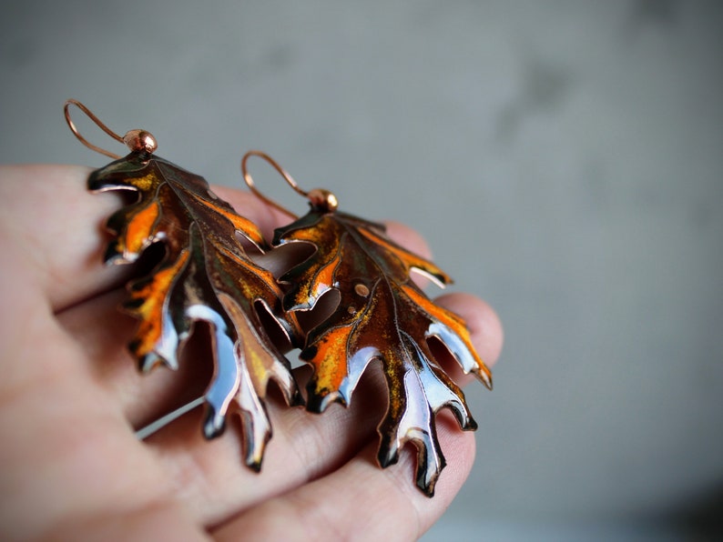 Woodland Necklace/rustic Oak Leaf Necklace Earrings/acorn - Etsy