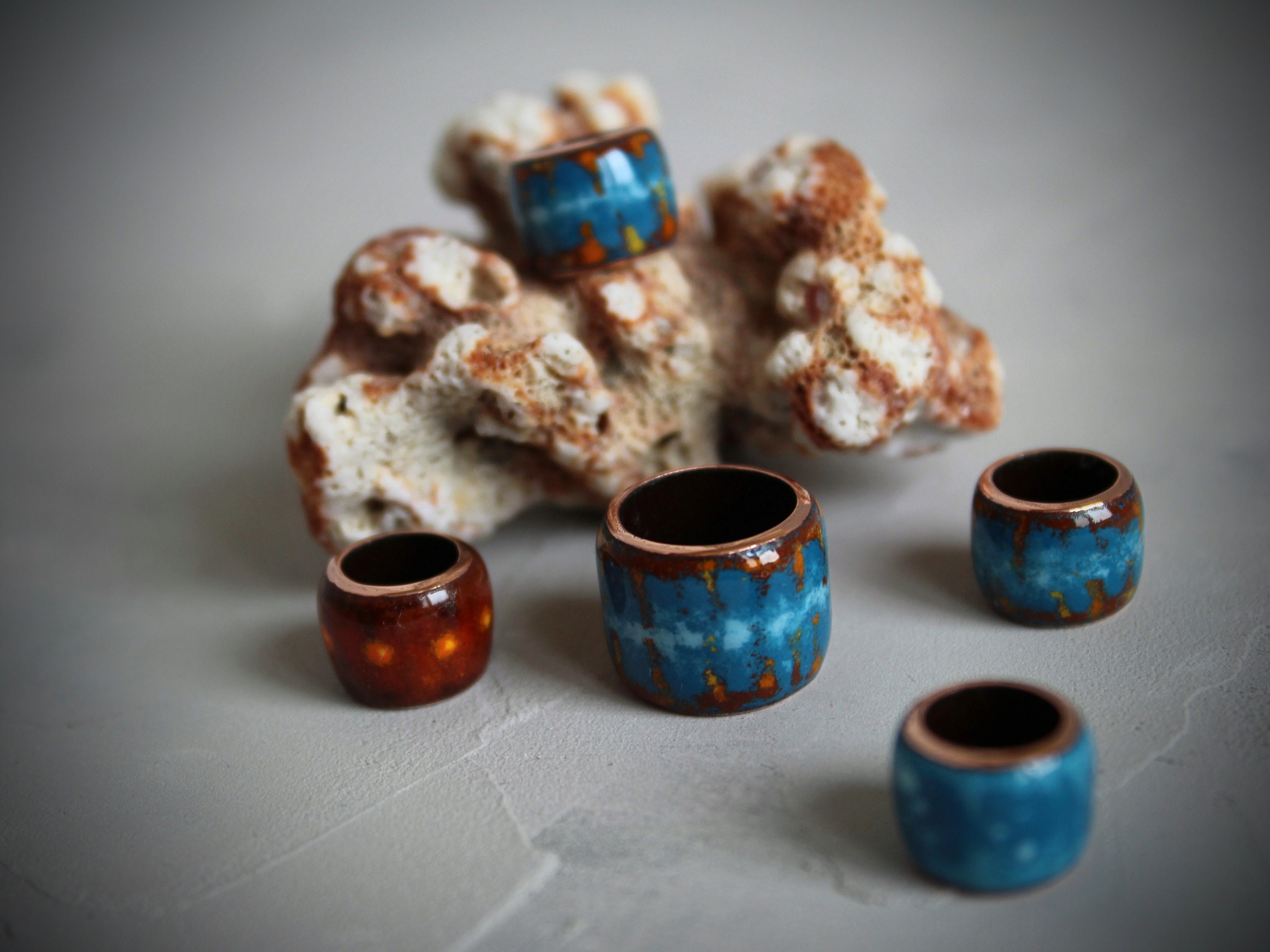Goldfish Dread Beads Set/7-15mm Hole/glass Dreadlock - Etsy