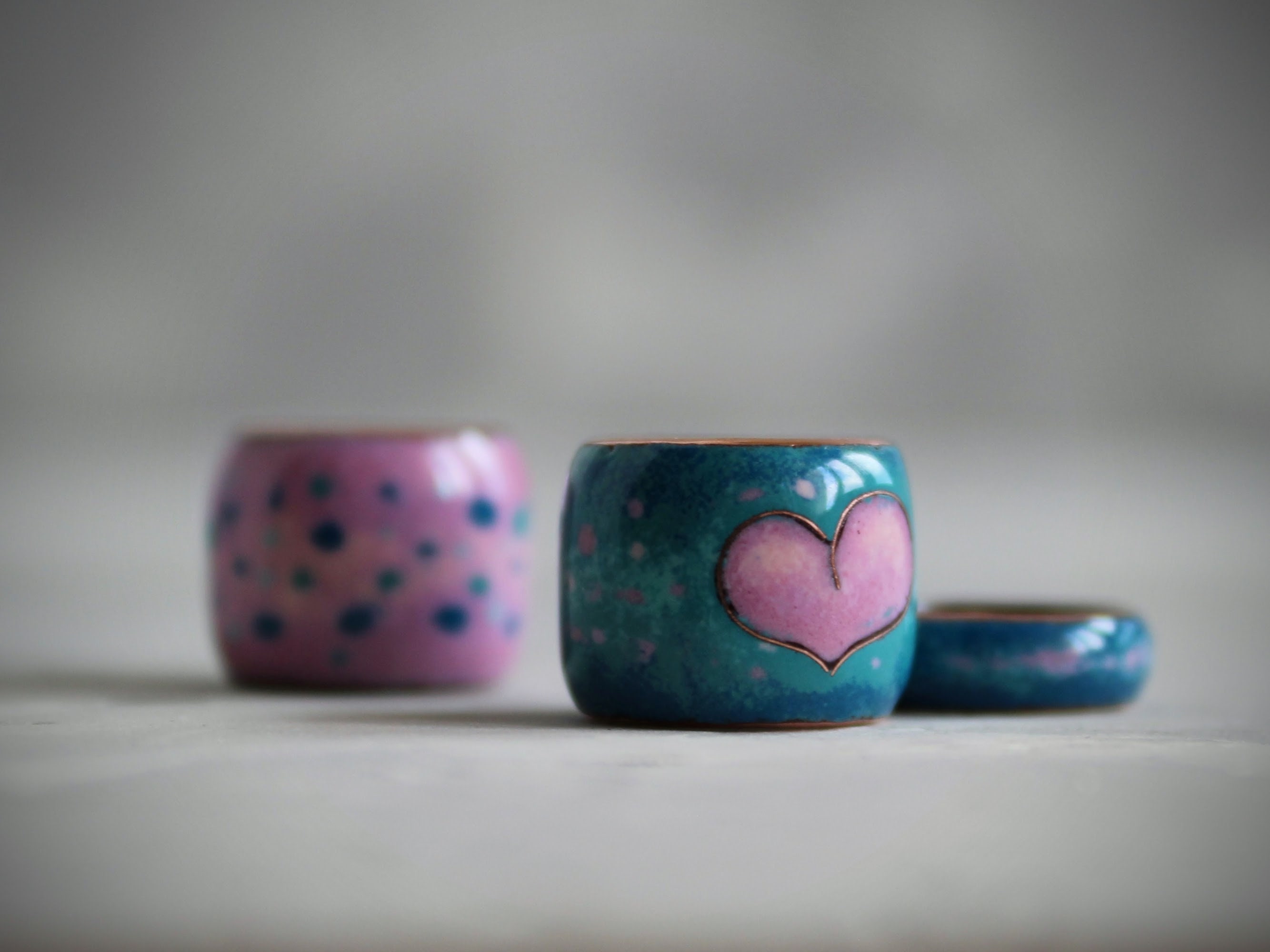 Set of 3 Dread Beads/Heart Dread Bead/Choose 4-22 mm | Etsy