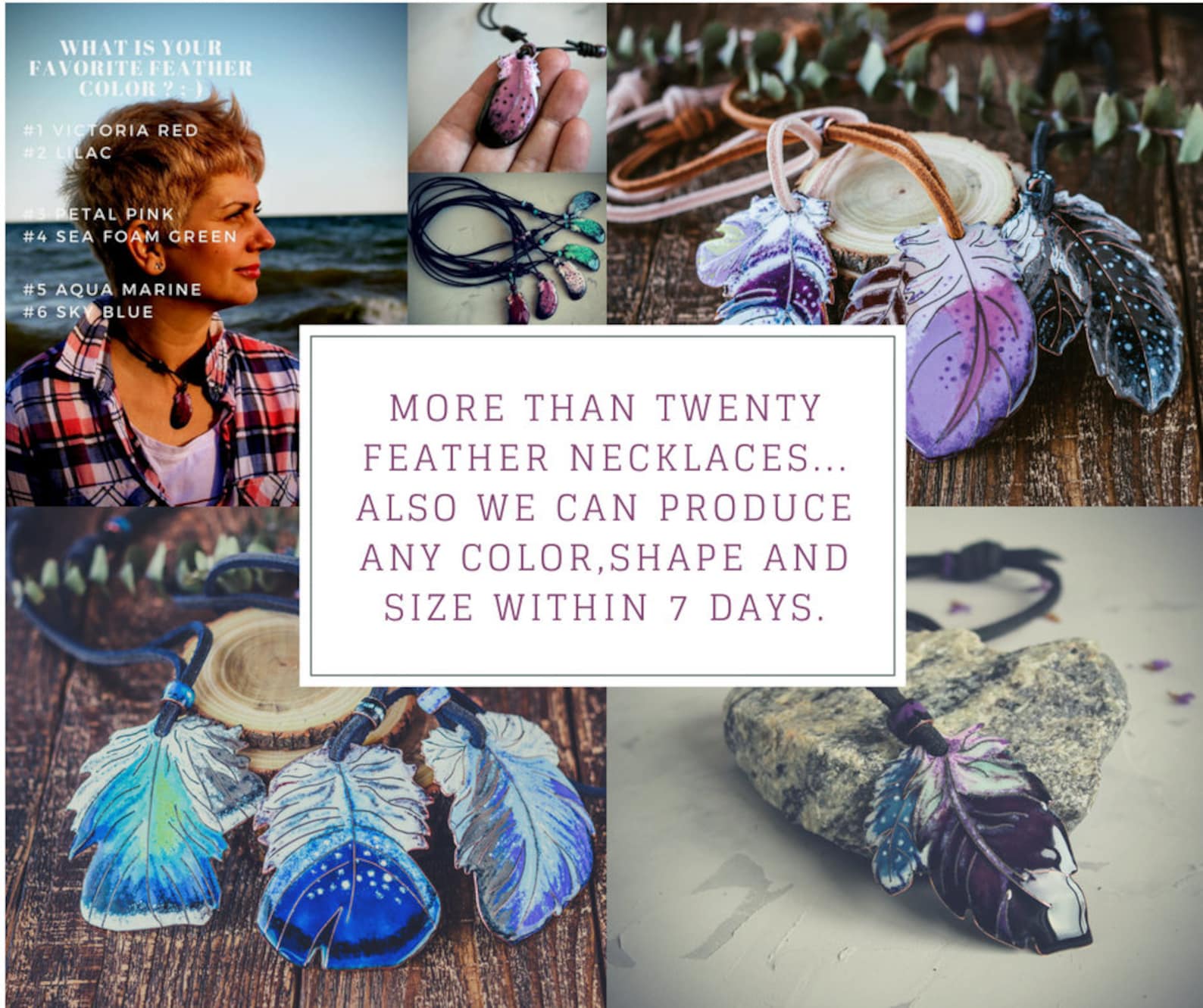 Feather Necklace/Summer Jewelry/Bird Lover Gift/Fantasy | Etsy