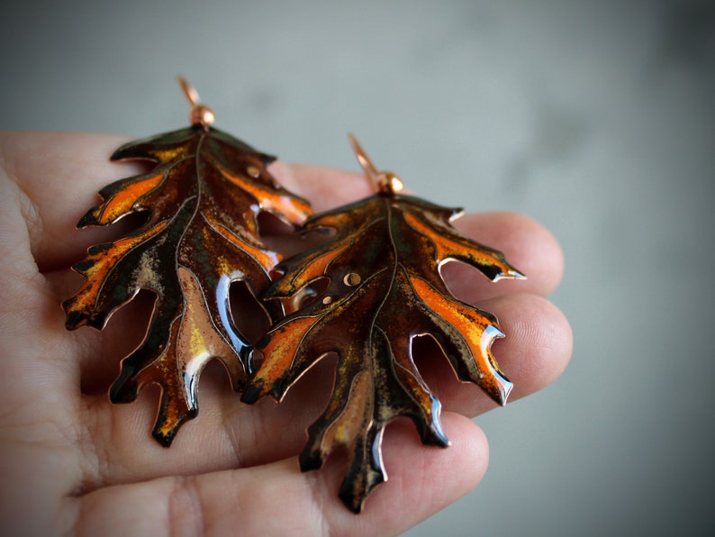 Woodland Necklace/rustic Oak Leaf Necklace Earrings/acorn - Etsy