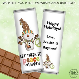 Snowman Christmas Favors | Custom Holiday Chocolate Bars | Personalized ...