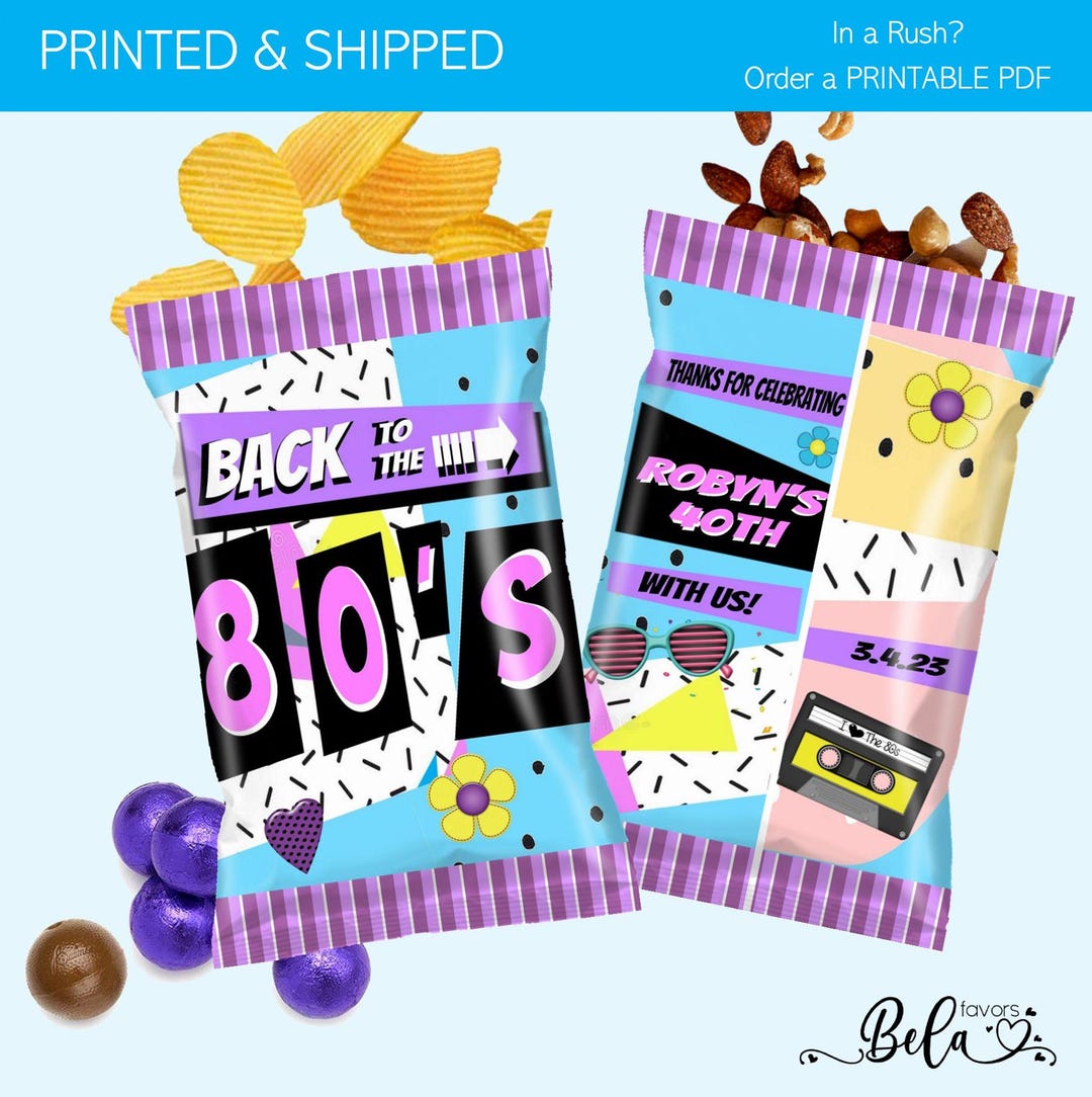 Back to the 80s! 1980s Women's Custom Chip Bags | ANY AGE | Fill With ...