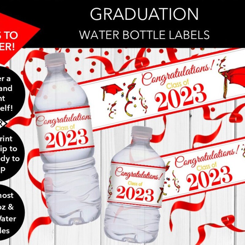 Graduation Water - Etsy