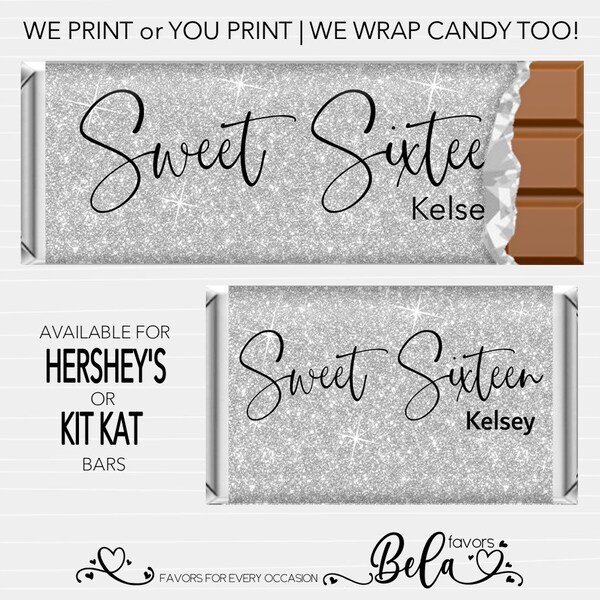Personalized Sweet 16 Candy Bar - Etsy