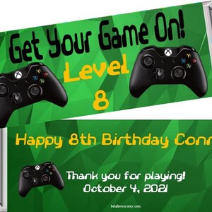 Joystick Video Game Birthday Party Chocolate Bar Favors | Personalized ...