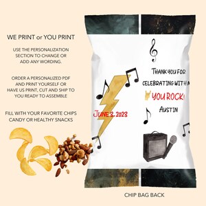 You Rock! Rock Star Band Theme Bar Mitzvah Party Favors | Personalized ...