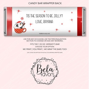 Penguin Christmas Party Favors | Custom Holiday Chocolate Bars ...