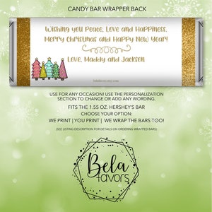 Colorful Tree Christmas Favors | Custom Holiday Chocolate Bars ...