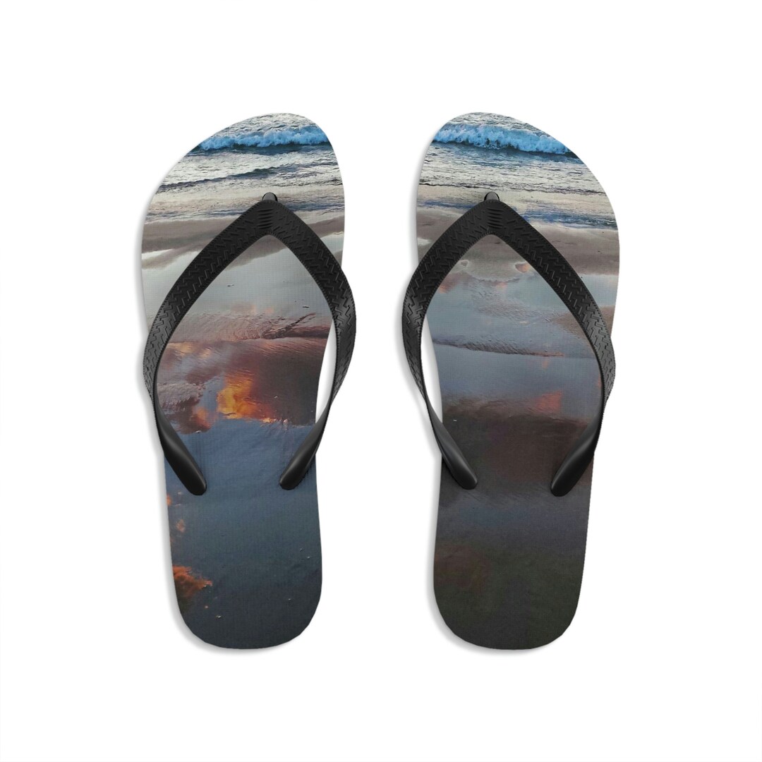 Beautiful Sea Print Unisex Flip-flops Bath Slippers Pool Slippers Beach ...
