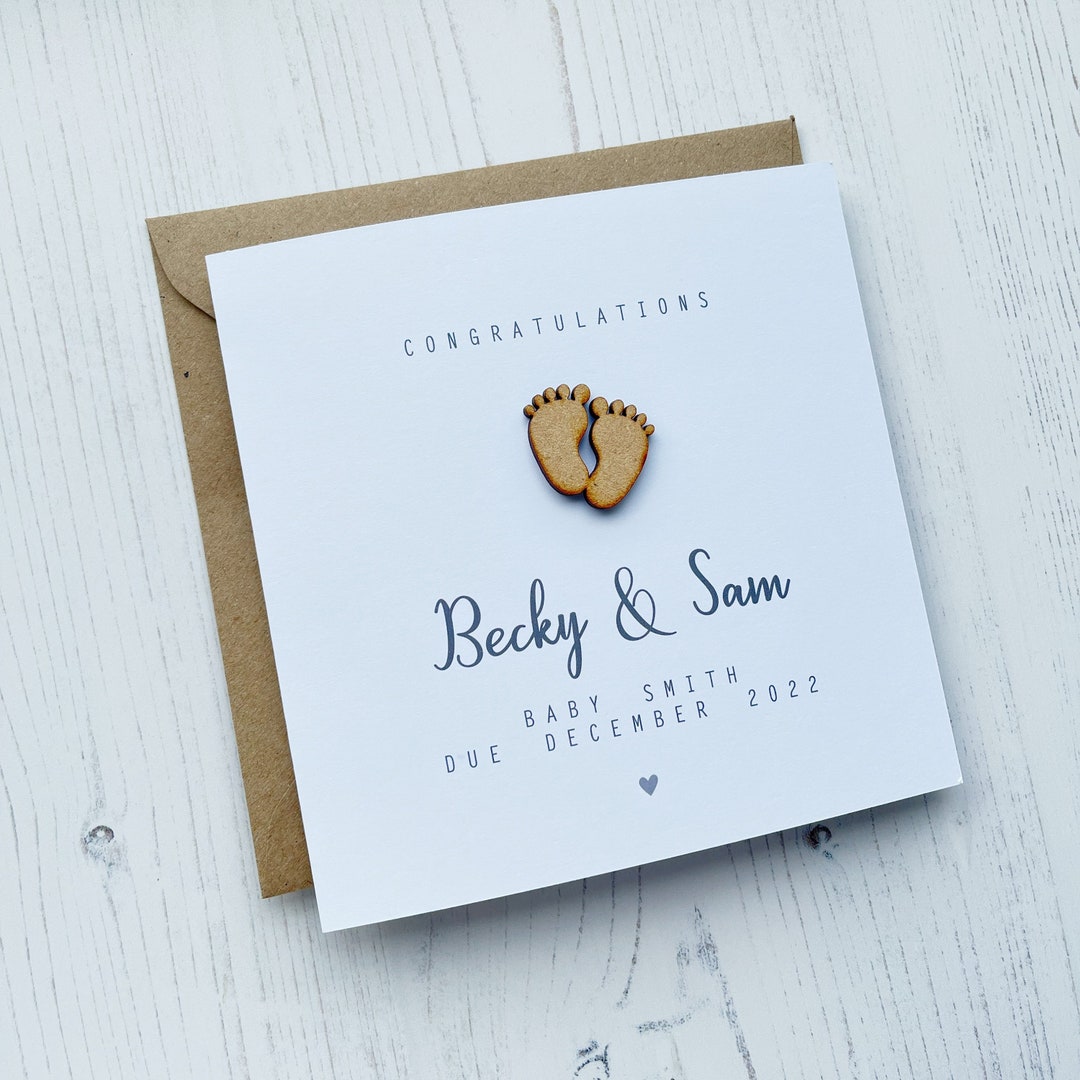 Baby Expecting Card Personalised New Baby Card New Parent Card ...