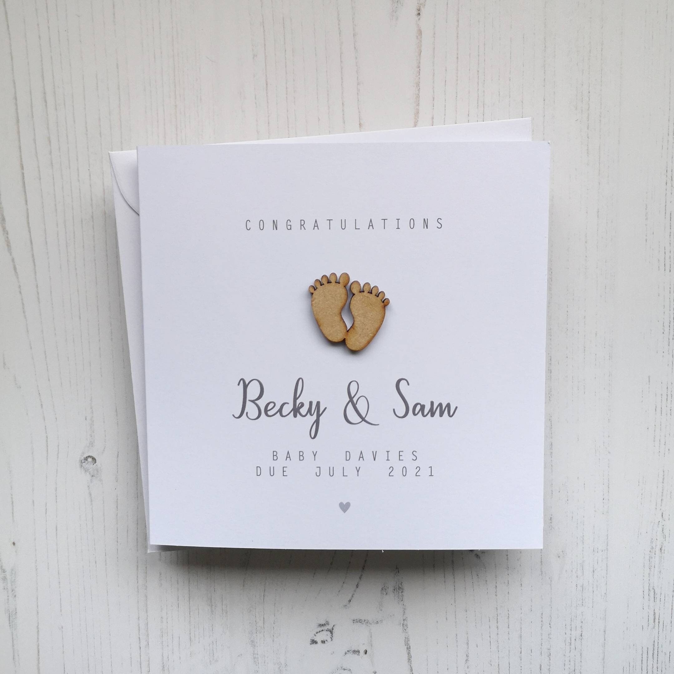 Baby expecting card personalised new baby card new parent | Etsy