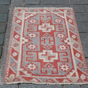 SMALL OUSHAK RUG 24x38 Inch,62x97cm, Hand Made Turkish Rug, Pastel Rug ...