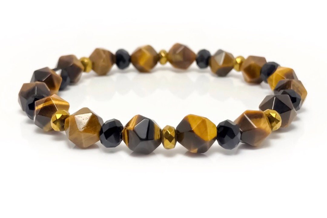 Tiger's Eye Bracelet, Men's Tiger Eye Bracelet, Men's Gemstone Bracelet ...
