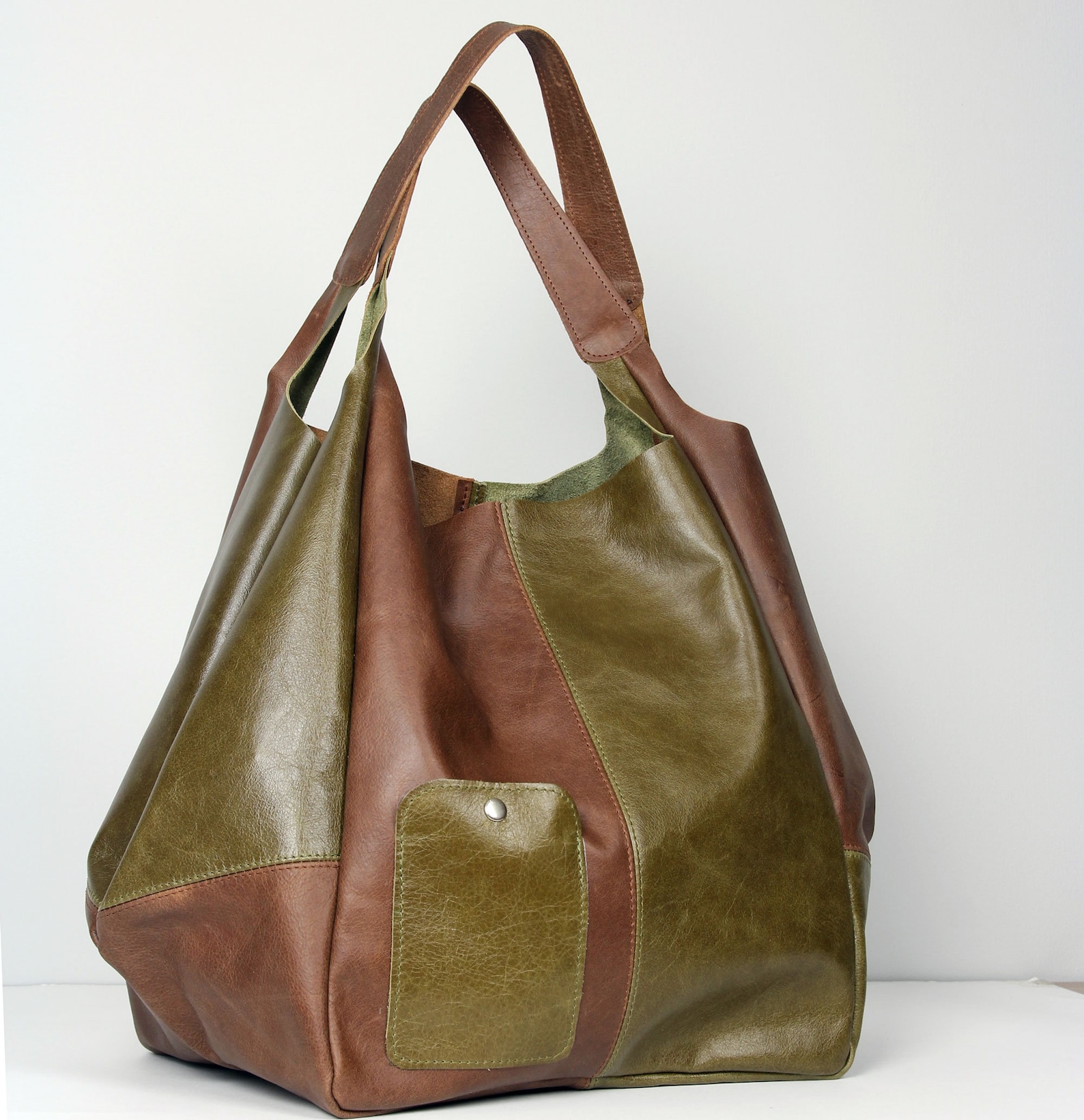 Oversized Bag Slouchy TOTE Bag LARGE Leather Tote Brown and - Etsy