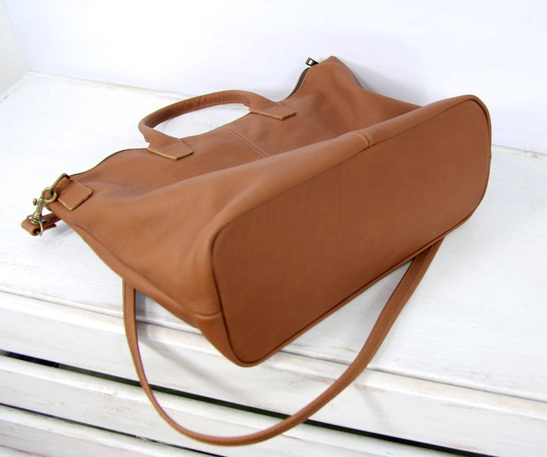 Leather Handbag for Women Tan Leather Tote Tan Leather - Etsy