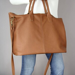 Leather Handbag for Women, Tan Leather Tote, Tan Leather Purse, Women ...