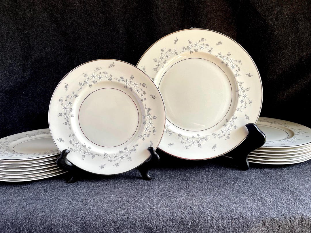 Vintage Royal Jackson Symphony Plates, Silver Gilding, Floral China - Etsy