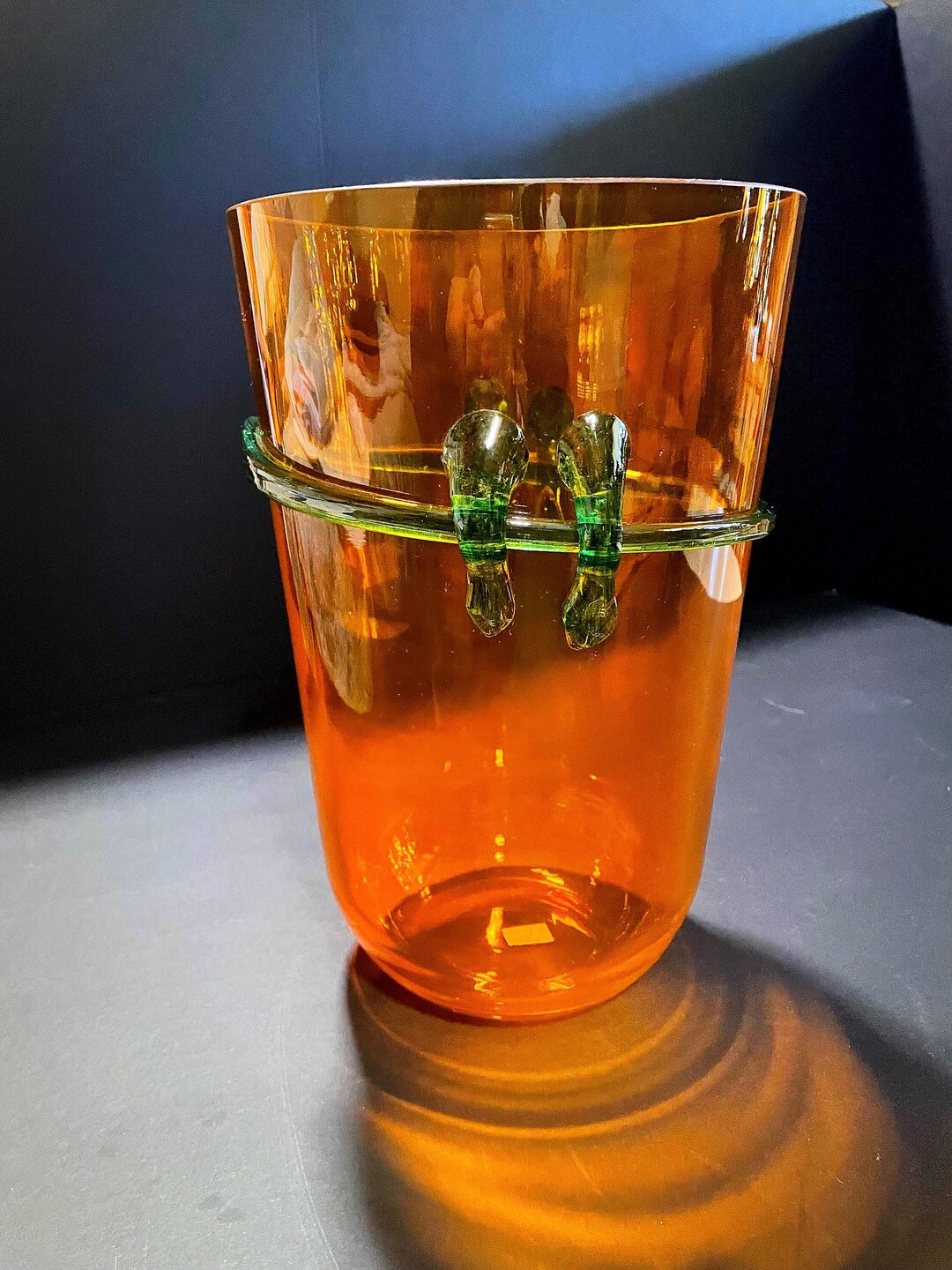 Handblown Romanian Crystal Art Glass Vase Rave Orange by Mikasa - Etsy