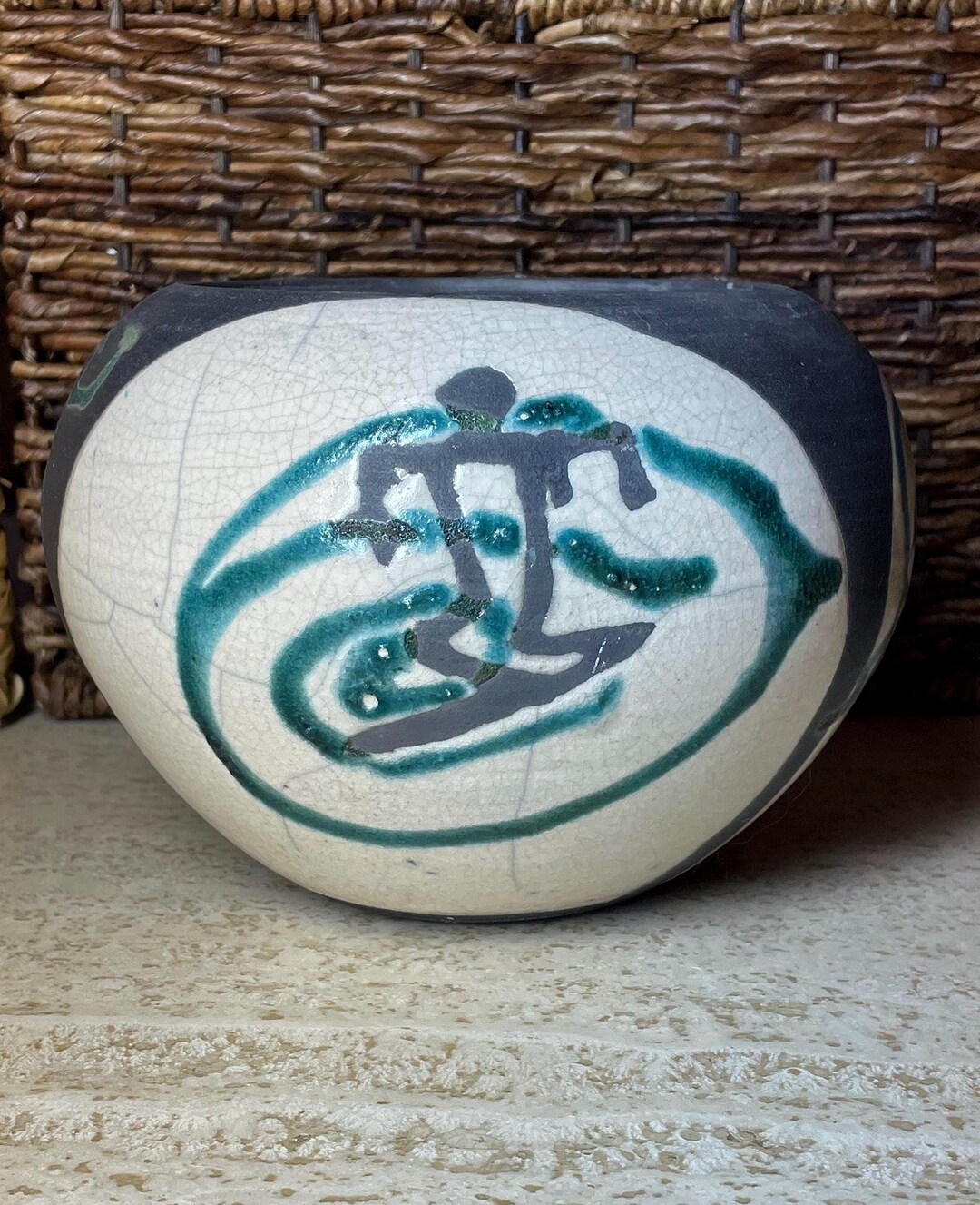 Studio Pottery Raku Black Clay Vase Signed Rick Cosci Maui ‘9 ...