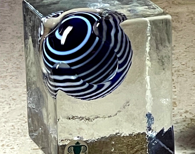 Art Glass Paperweight by Ladislav Oliva for Beranek Melting Ice Cube ...