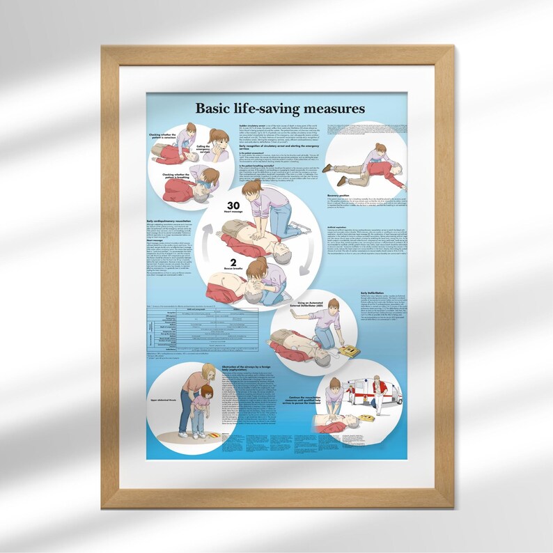 Basic Life Saving Measures Chart Anatomy Human Physiology Charts ...