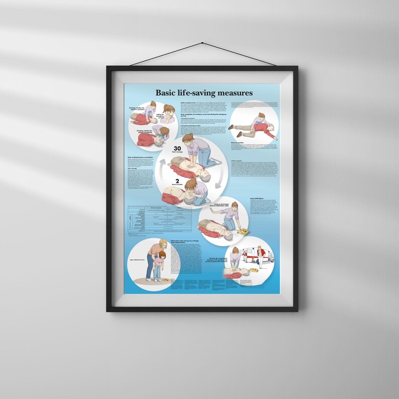 Basic Life Saving Measures Chart Anatomy Human Physiology Charts ...