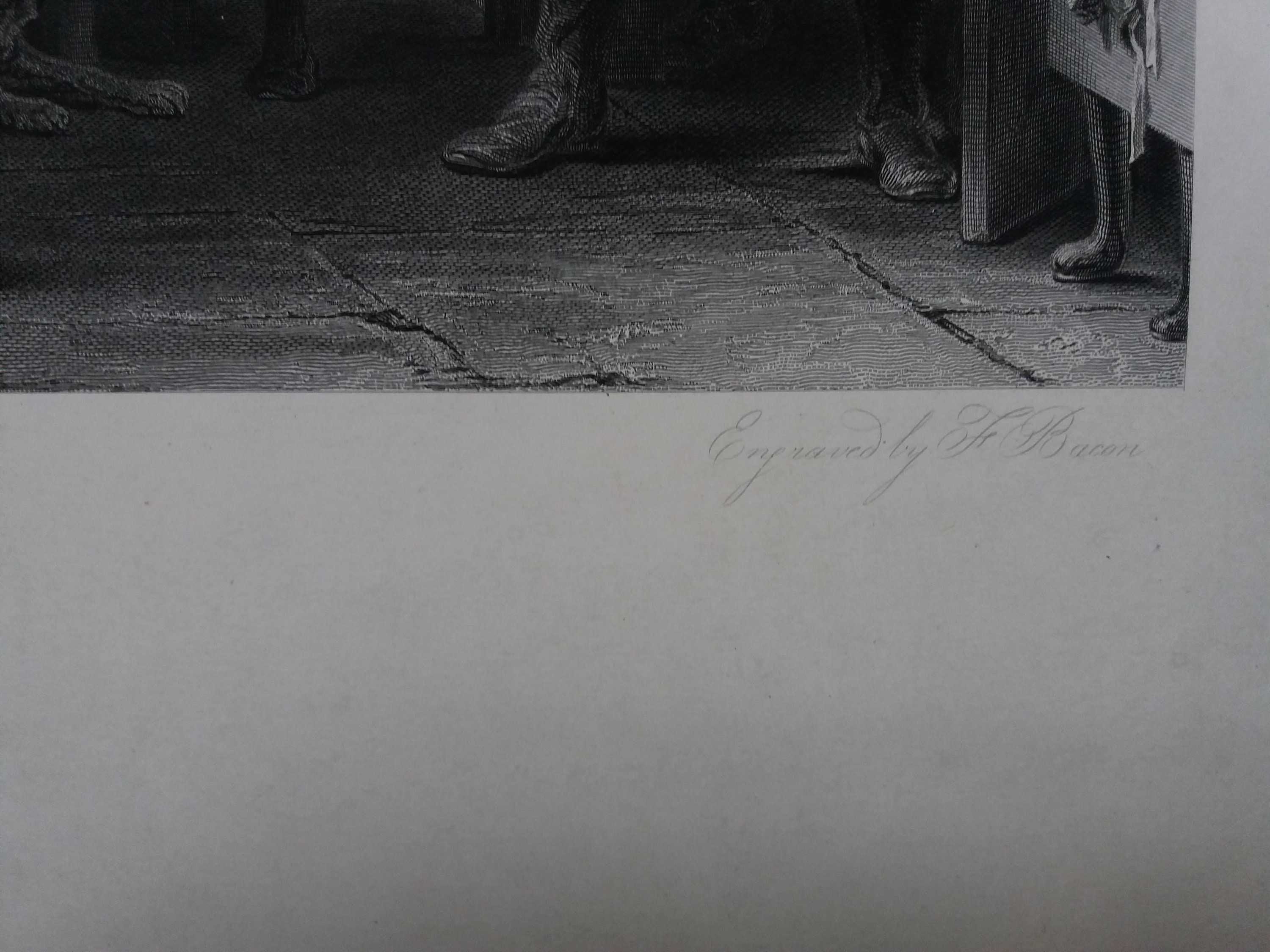 Rare the Smugglers Intrusion Engraved by Frederick Bacon After Sir David Wilkie Artist Before ...